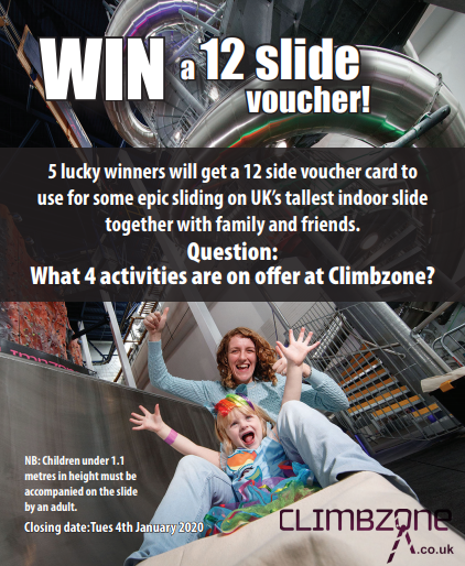 Win a 12 slide voucher from Climbzone! | Primary Times