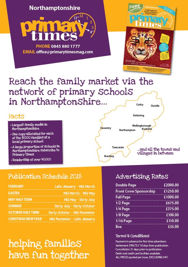 Advertise in Northamptonshire | Primary Times